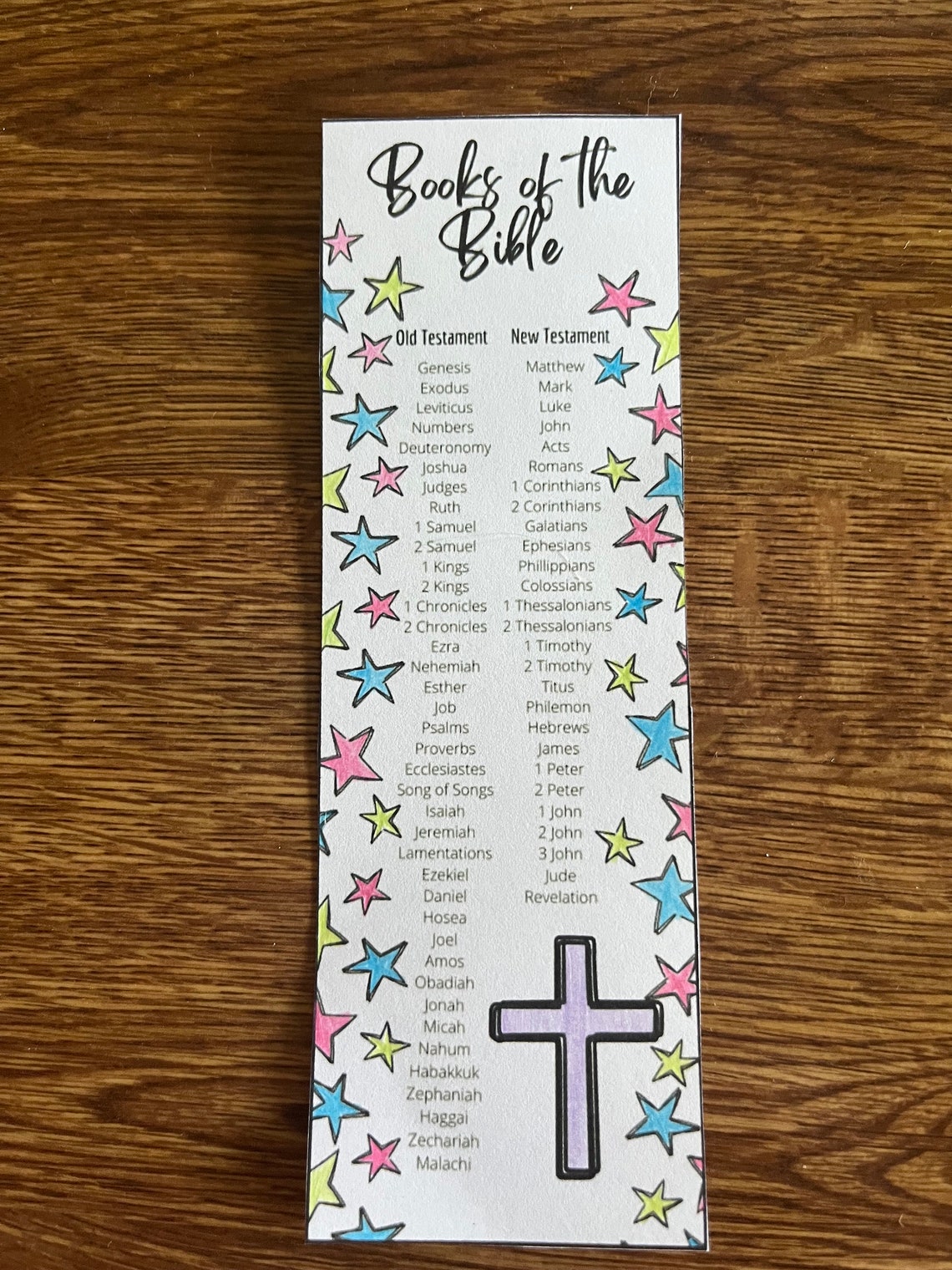 Books of the Bible Coloring Bookmark - Etsy