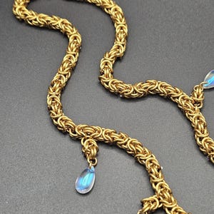 Medieval Chainmail Necklace – Handmade Byzantine Weave Armor-inspired ...