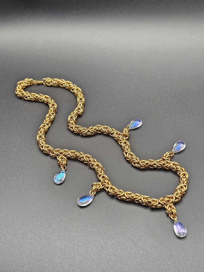 Medieval Chainmail Necklace – Handmade Byzantine Weave Armor-inspired ...