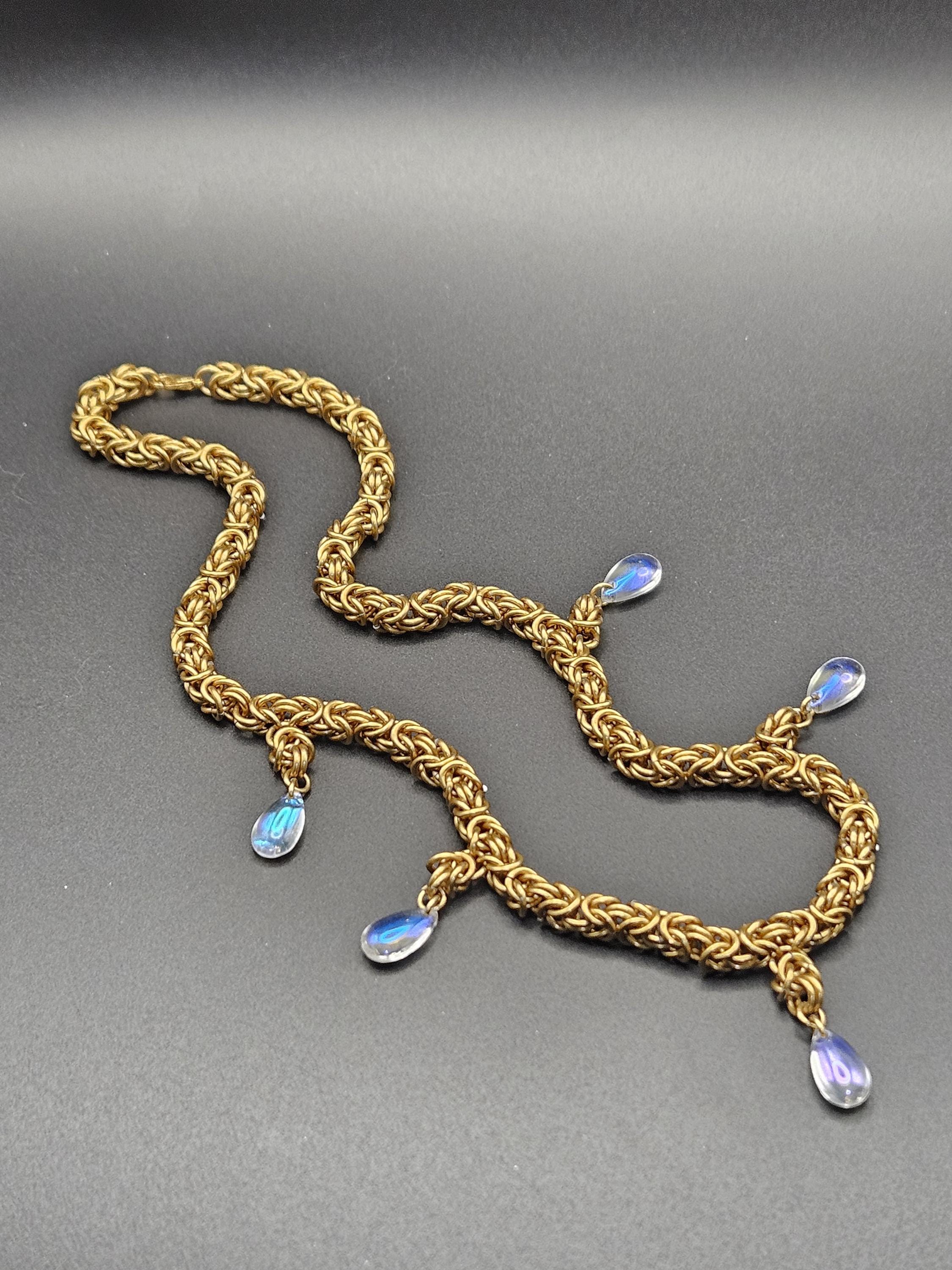 Medieval Chainmail Necklace – Handmade Byzantine Weave Armor-inspired ...