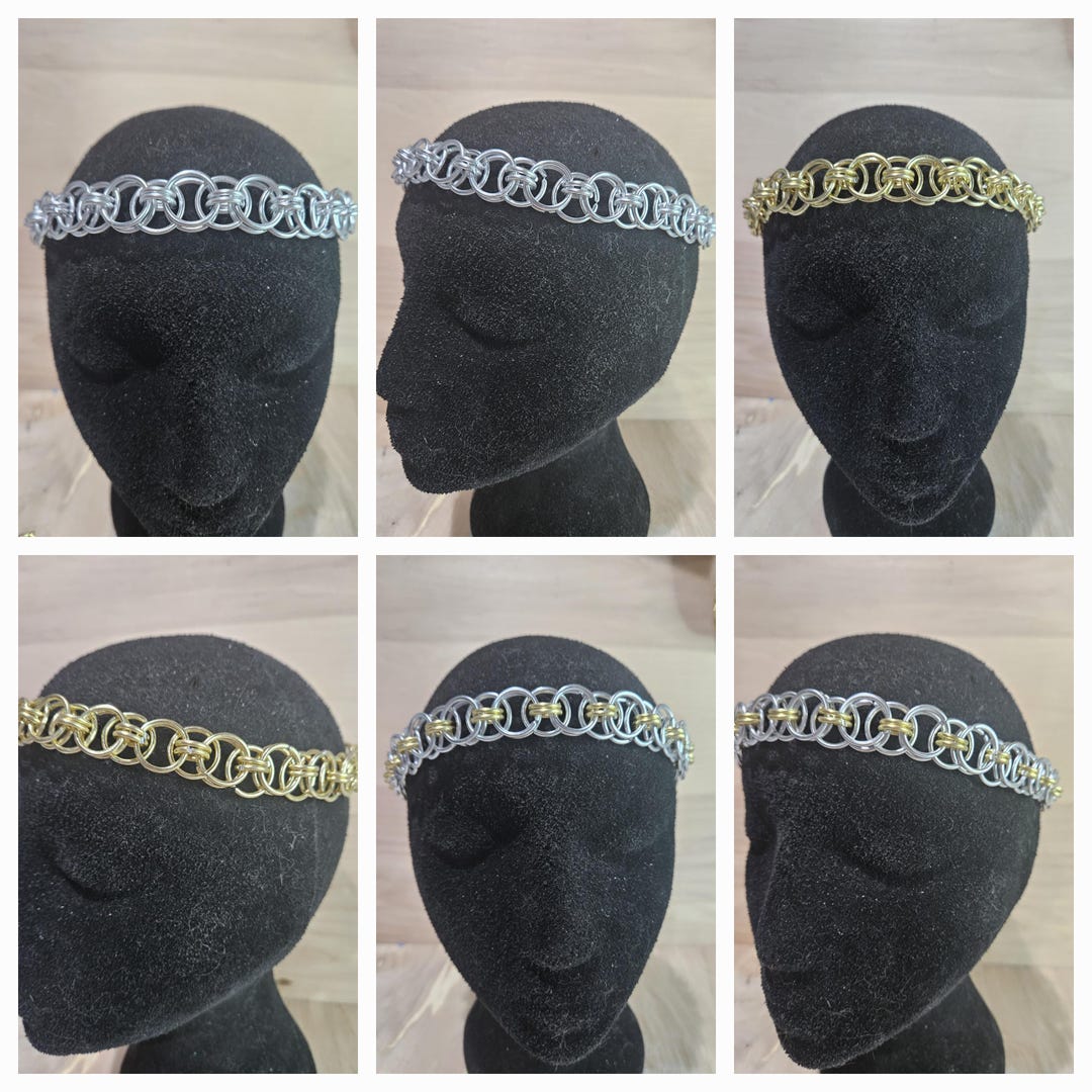 Medieval Chainmail Headdress – Handmade Armor-inspired, Helm Weave ...