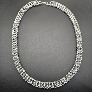 Medieval Chainmail Necklace – Celtic Handmade Half Persian 4 in 1 Weave ...