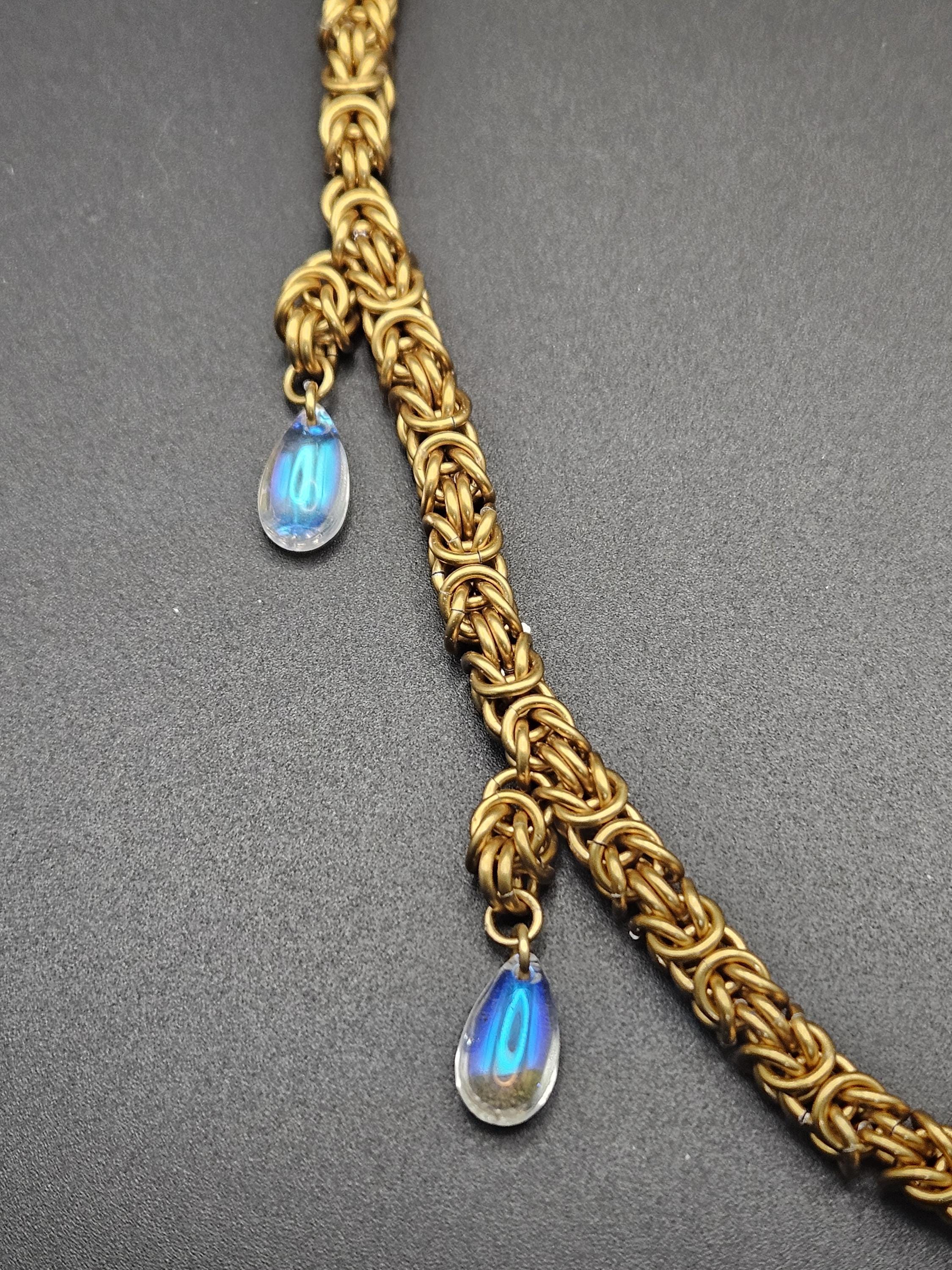 Medieval Chainmail Necklace – Handmade Byzantine Weave Armor-inspired ...