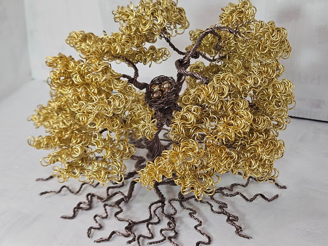 Handcrafted Tree of Life Wire Sculpture Unique Home Decor Accent, One ...