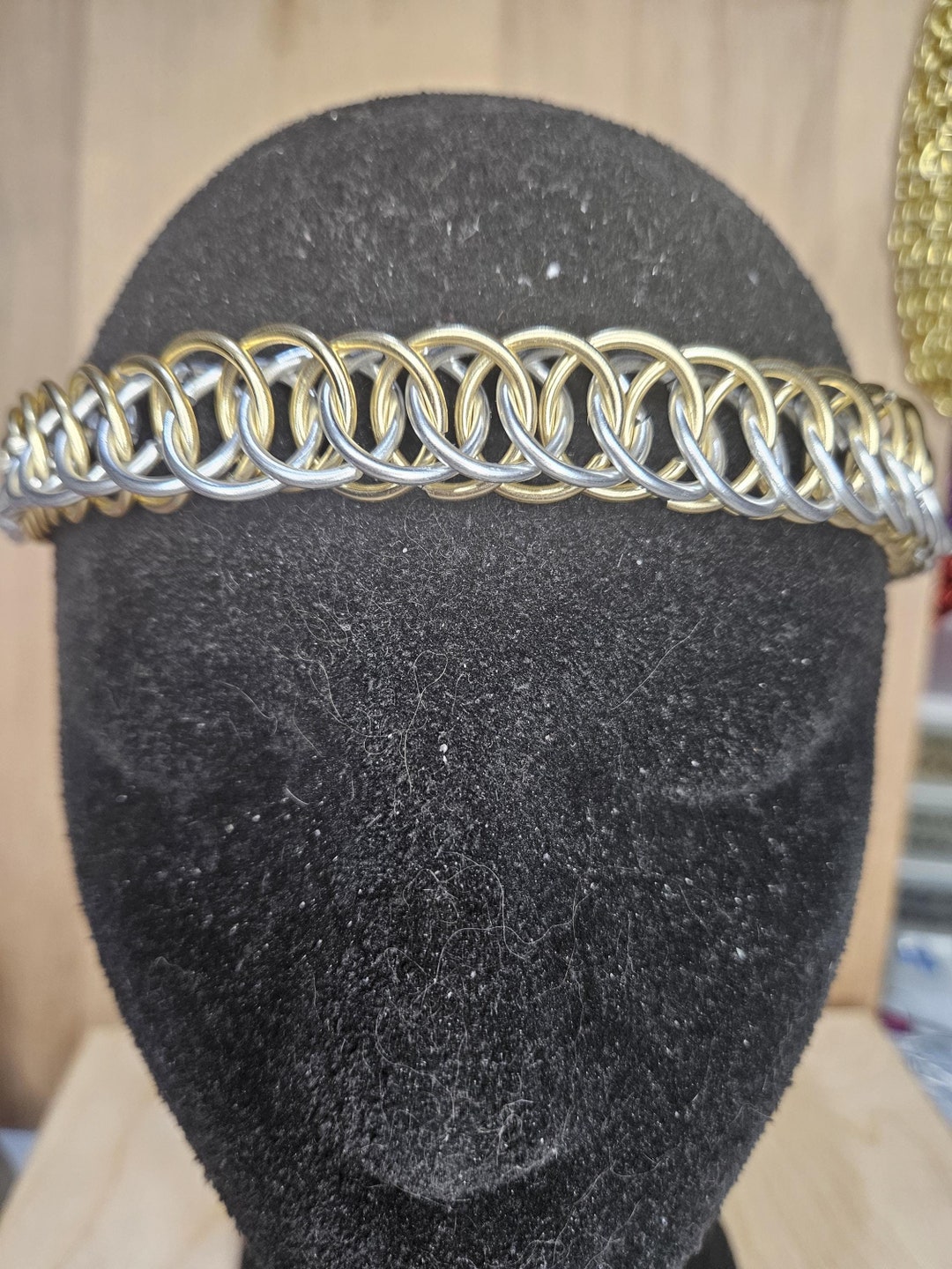 Handmade Chainmail Headdress: Champagne Silver Armor Headpiece - Etsy