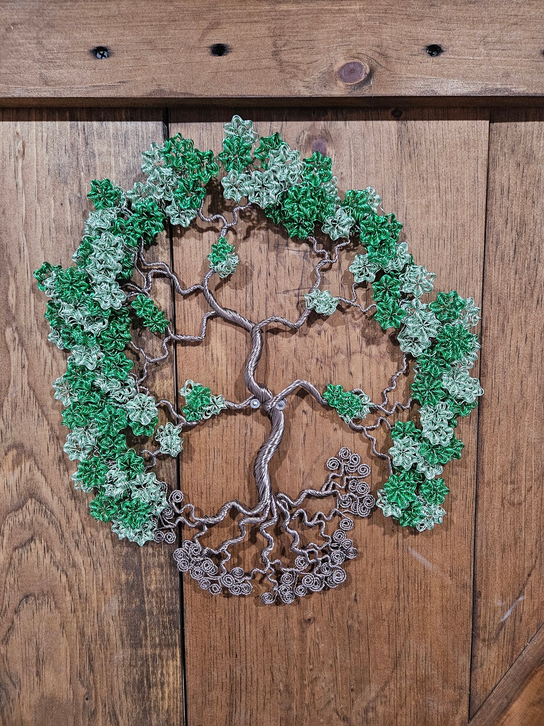Large Elegant Wall Mounted Tree of Life Wire Sculpture Handcrafted Home ...