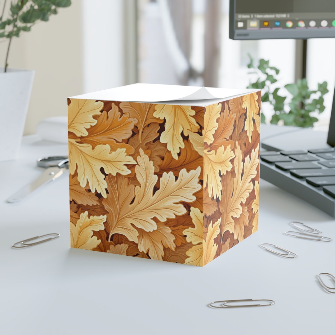 3D "golden Leaves" Print Sticky Note Pad | 700 Sheets per Cube | Unique ...