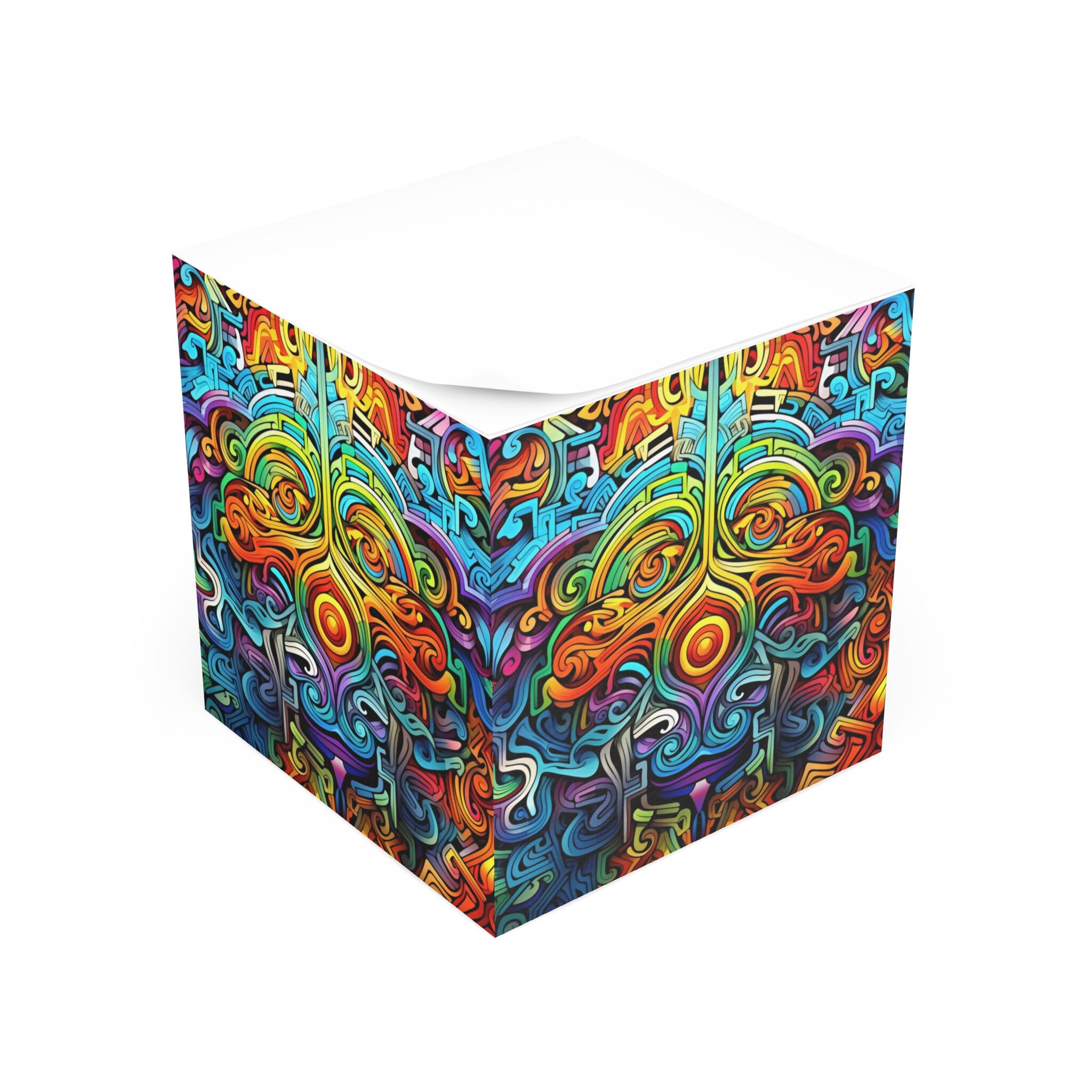3D vibrant Patterns Print Sticky Note Pad 700 Sheets per Cube Unique ...