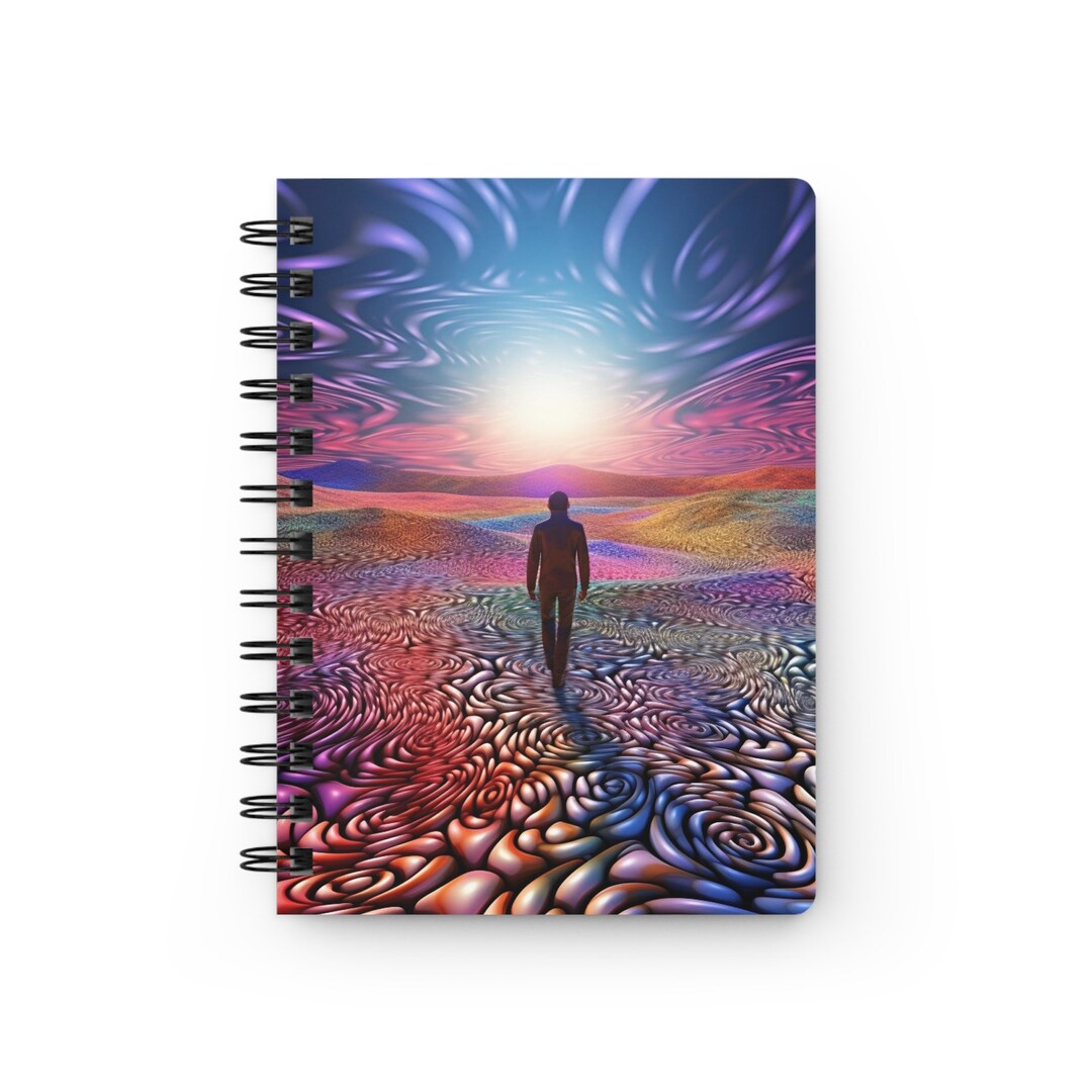 Glossy Laminated between Planes Spiral Journal Notebook 150 Lined Pages ...