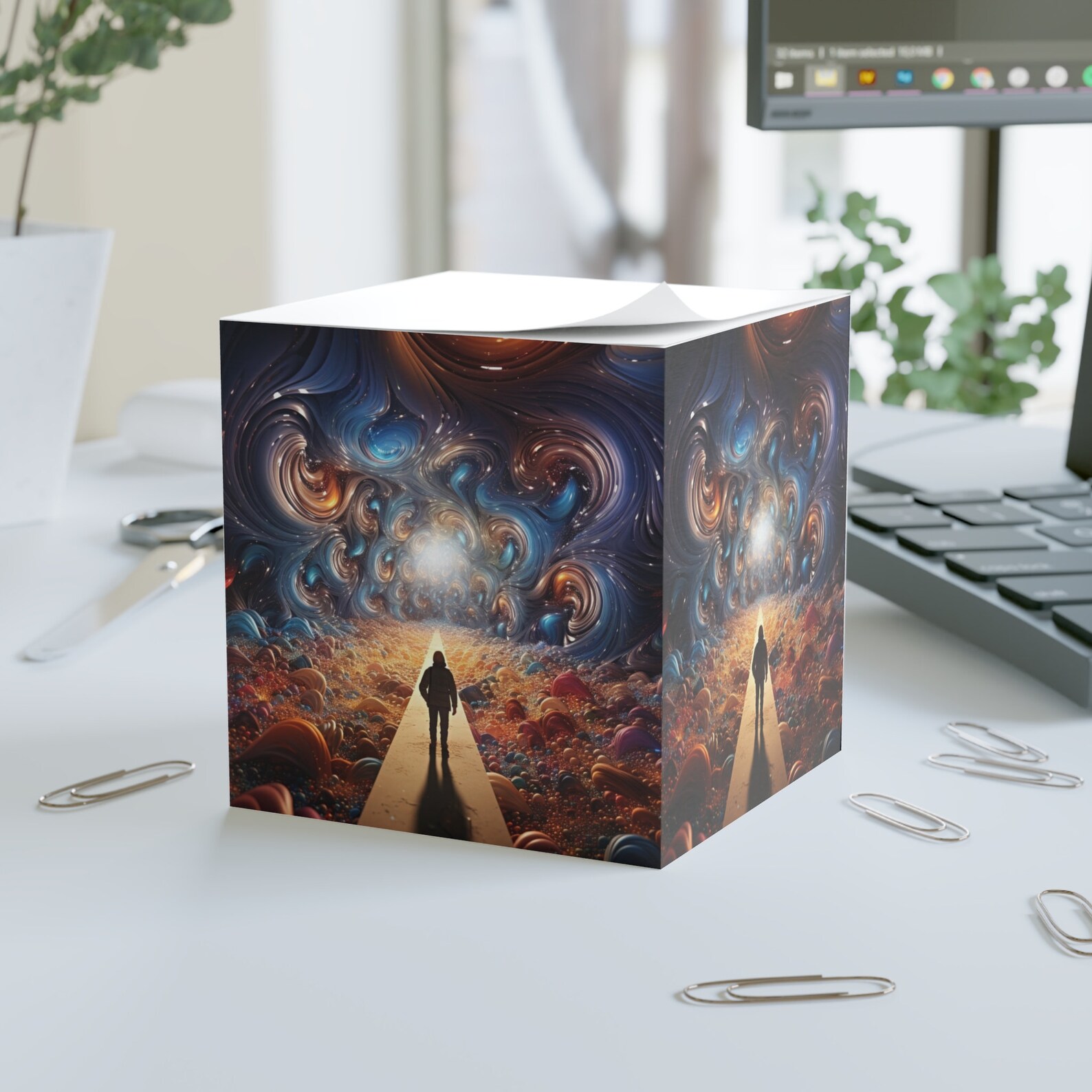 3D cosmic Continuum Print Sticky Note Pad 700 Sheets per Cube Unique ...