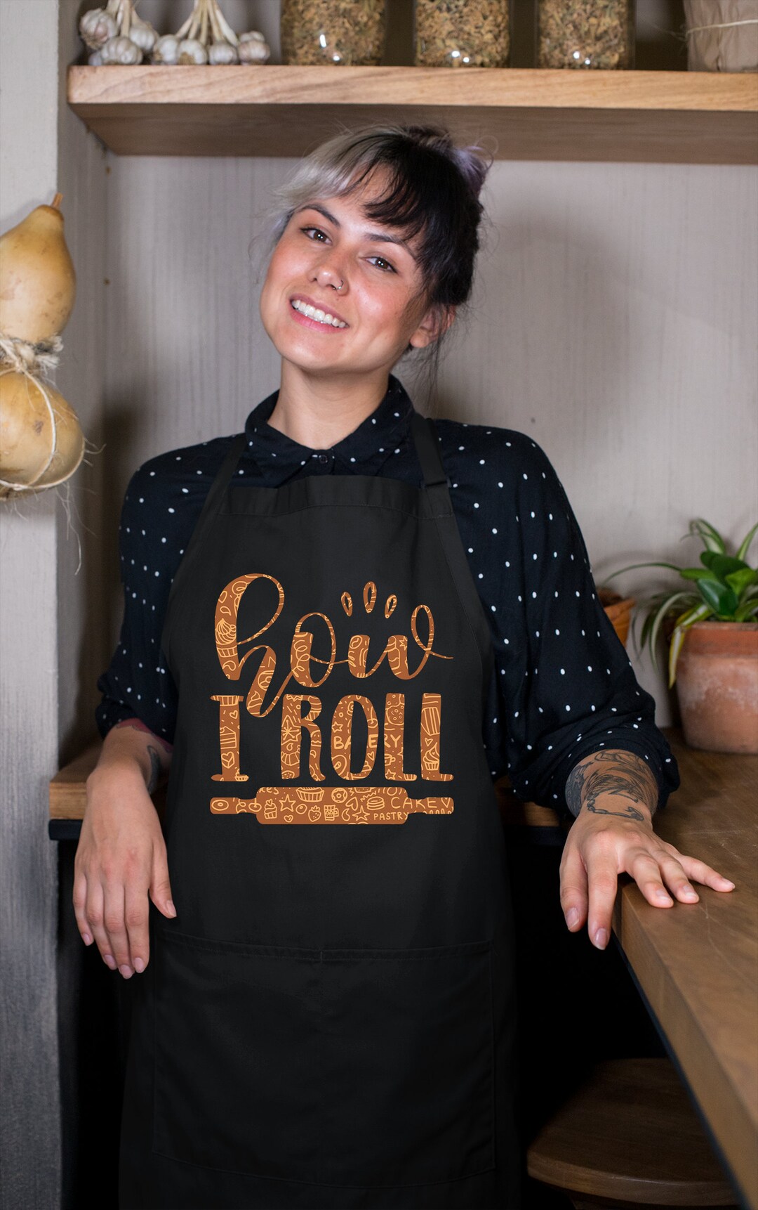 How I Roll Apron, 2024 Apron Gift, Kitchen Apron, Custom Cooking Apron ...