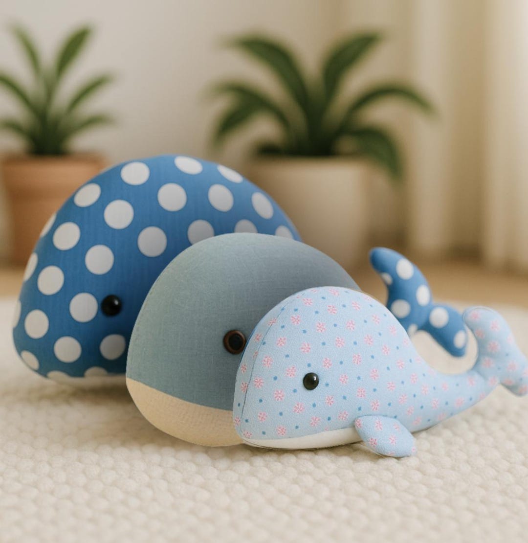 Blue Whale Pattern Easy Whale Sewing DIY | Upcycled Sewing Whale Pillow ...