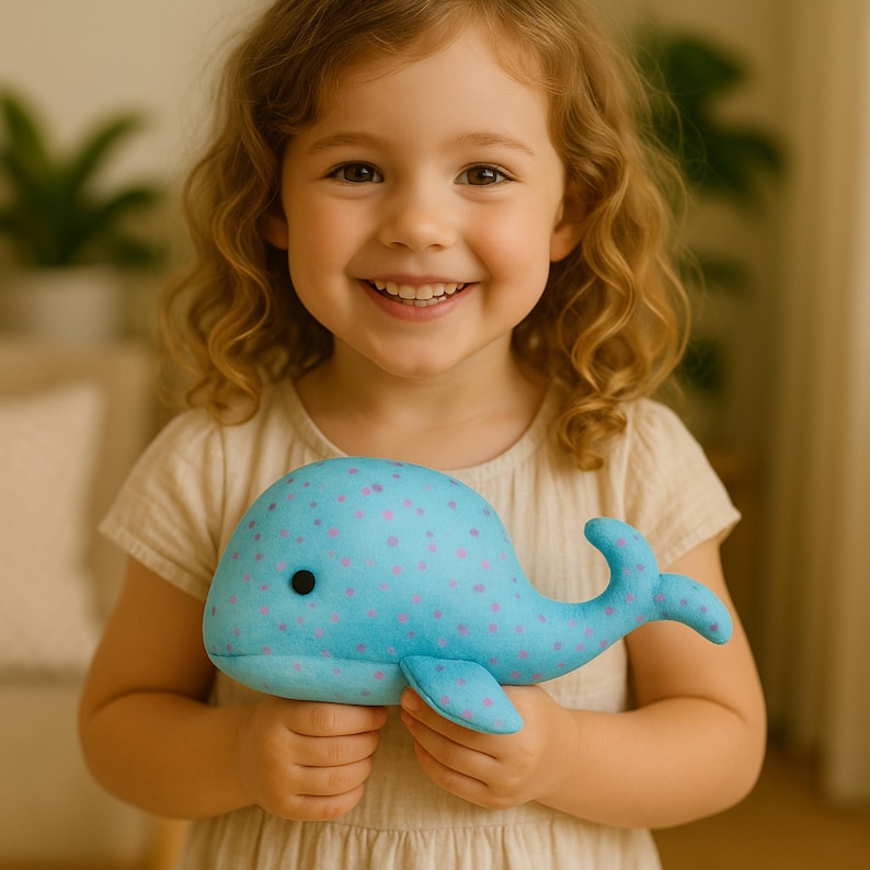 Denim Whale Sewing Pattern: Beginner Plush Toy, 3 Sizes (PDF Pattern ...
