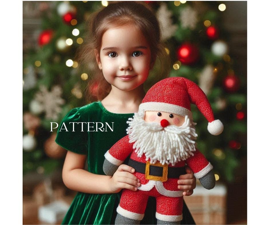 DIY Santa Claus Doll Sewing Pattern: Primitive Raggedy Style (PDF ...