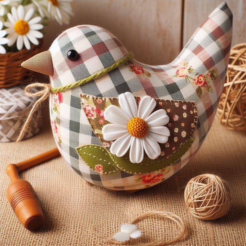 Fabric Bird Sewing Pattern: DIY Easter Decor (PDF Pattern)+ Beginner's ...