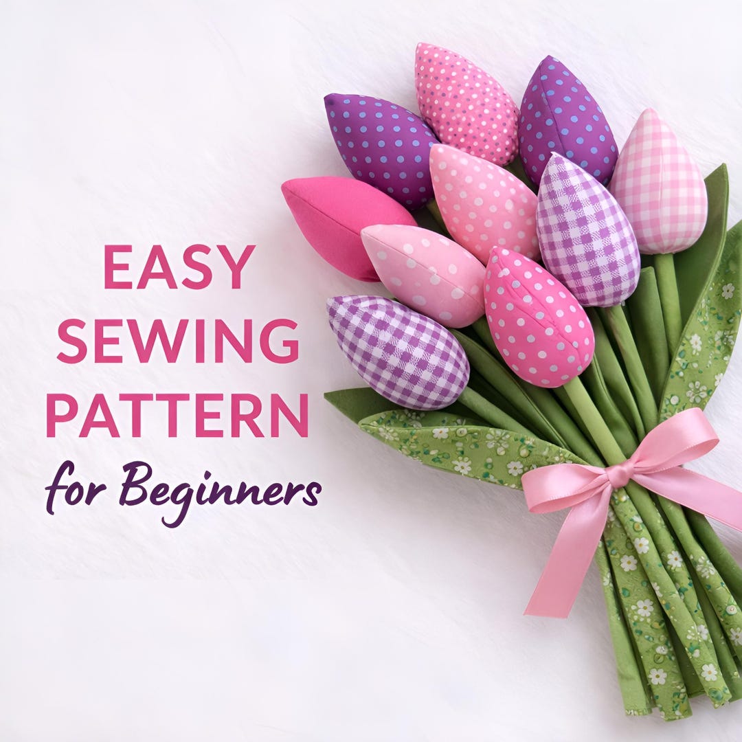 Fabric Tulip Sewing Pattern: DIY Easter Decor (PDF Pattern) - Etsy