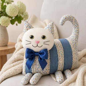 Plush Cat Toy Sewing Pattern PDF, Soft Stuffed Cat, From Old Clothes - Etsy