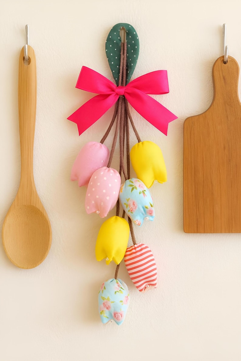 Fabric Tulip Sewing Pattern Tutorial | DIY Textile Flower Bouquet | PDF Pattern for Intermediate ...