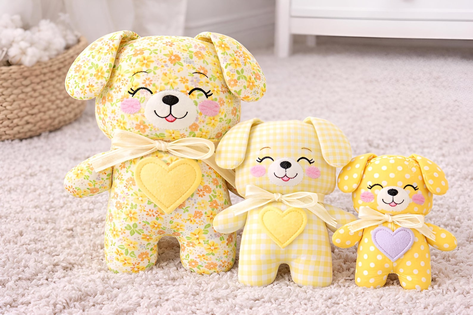Soft Puppy Sewing Pattern PDF. Stuffed Dog Toy Pattern in 3 Sizes ...