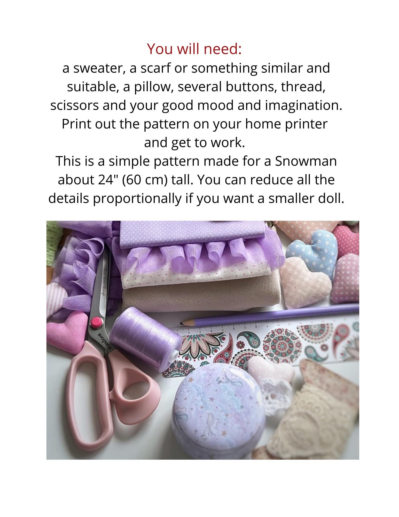 DIY Snowmen, Primitive Snowman Pattern to Sew Christmas Sewing ...