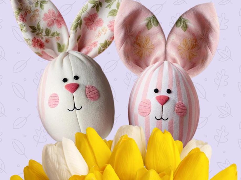 Bunny Egg Sewing Pattern: DIY Easter Ornaments (PDF Pattern) - Etsy