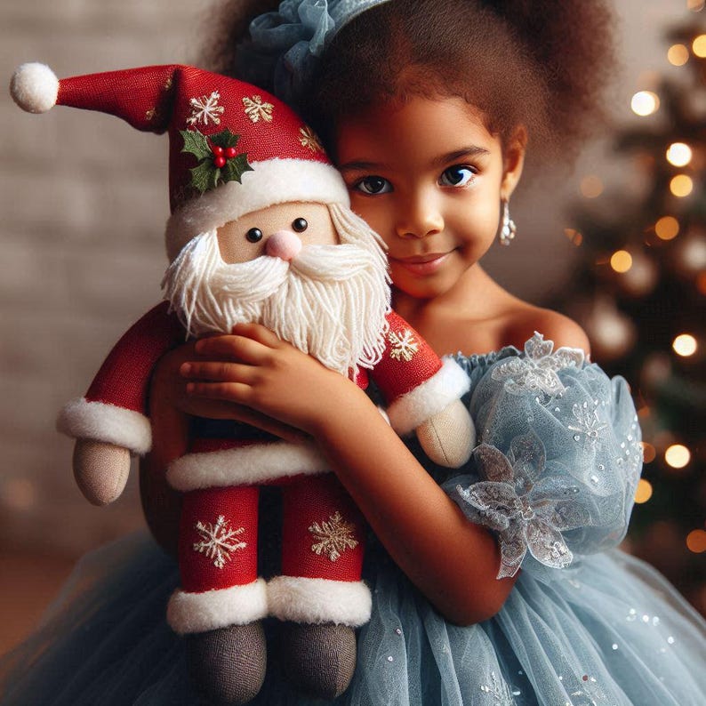 DIY Santa Claus Doll Sewing Pattern: Primitive Raggedy Style (PDF ...