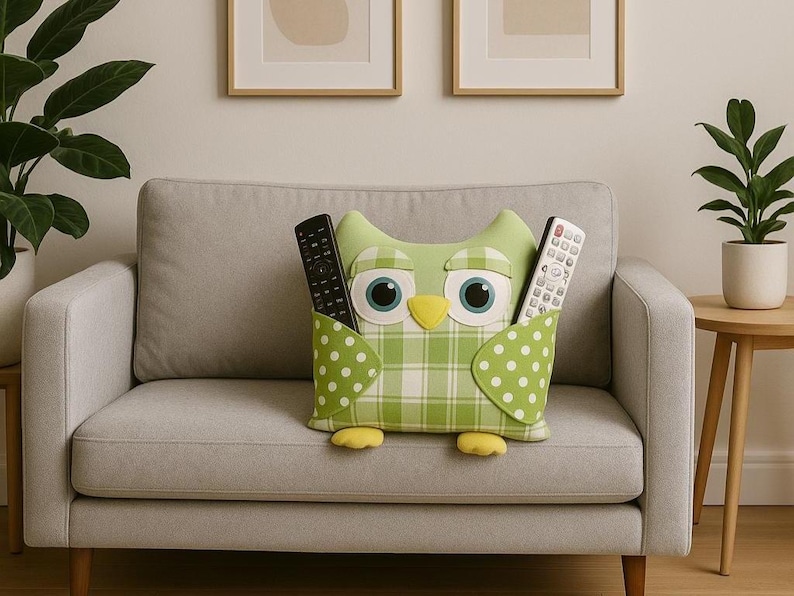 Square Plush Toy Sewing Pattern: DIY Owl Cushion (PDF Tutorial ...