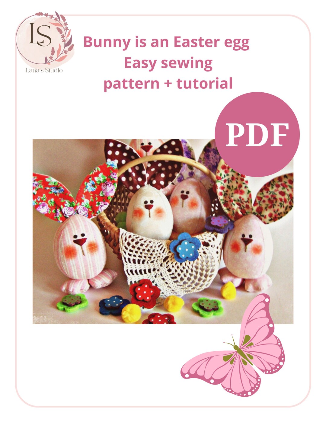 Bunny Egg Sewing Pattern: DIY Easter Ornaments (PDF Pattern) - Etsy