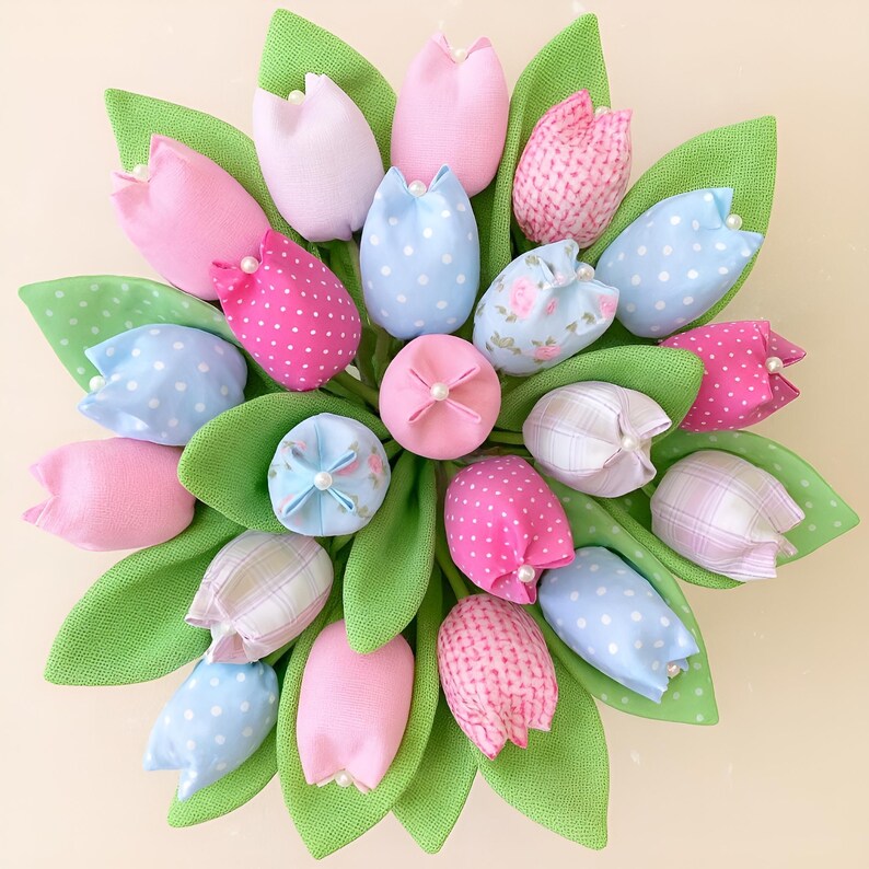 Easy Tulip Sewing Pattern PDF, Beginner Fabric Flower DIY, Simple ...