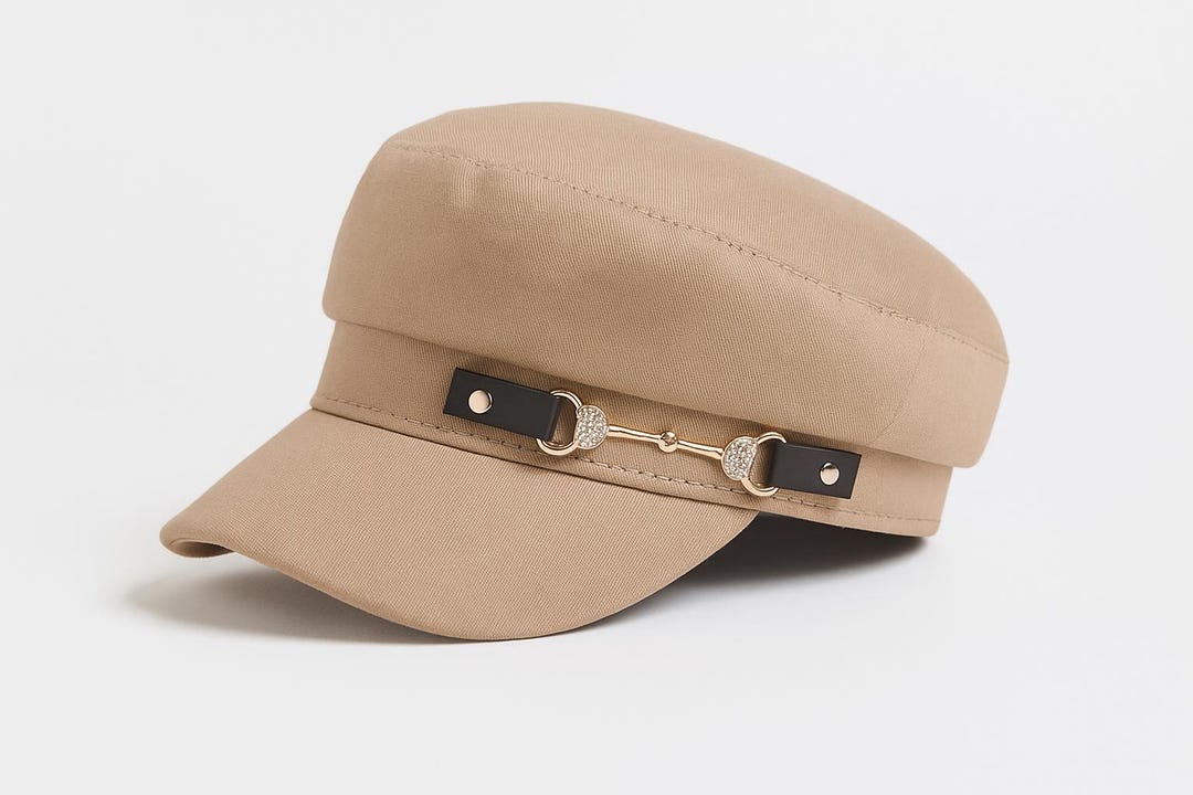 Metal Buckle Breton Fiddler Cap Vintage British Flat Top Fisherman Hat ...