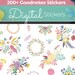 Digital Sticker Bundle, Aesthetic Stickers for Goodnotes Digital ...