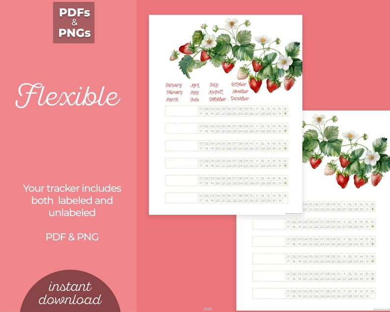 Monthly Habit Tracker Digital Printable Planner | Progress Mood Tracker ...