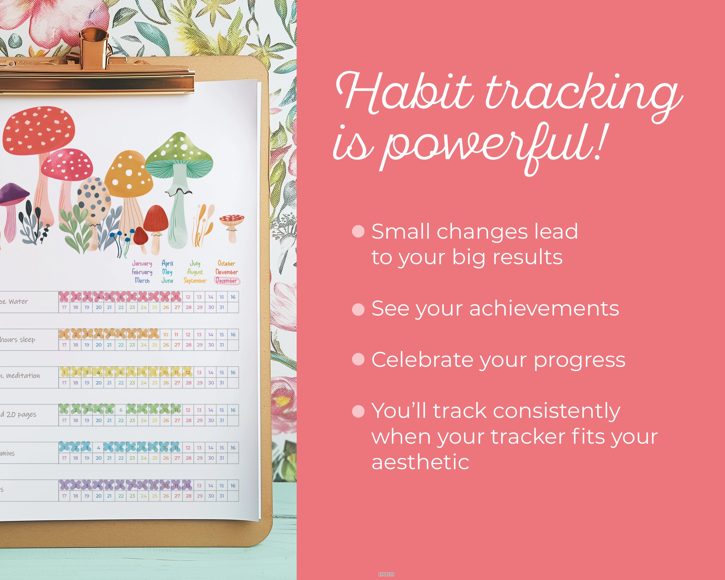 Monthly Habit Tracker Digital & Printable Planner Progress Mood Tracker ...