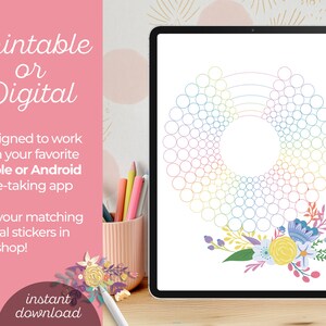 Habit Tracker Pearls | Digital & SVG Printable Daily Progress Wheel ...