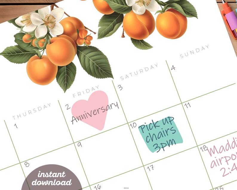 Bundle of 76 Undated Calendars | Monthly Printable Digital Planner ...