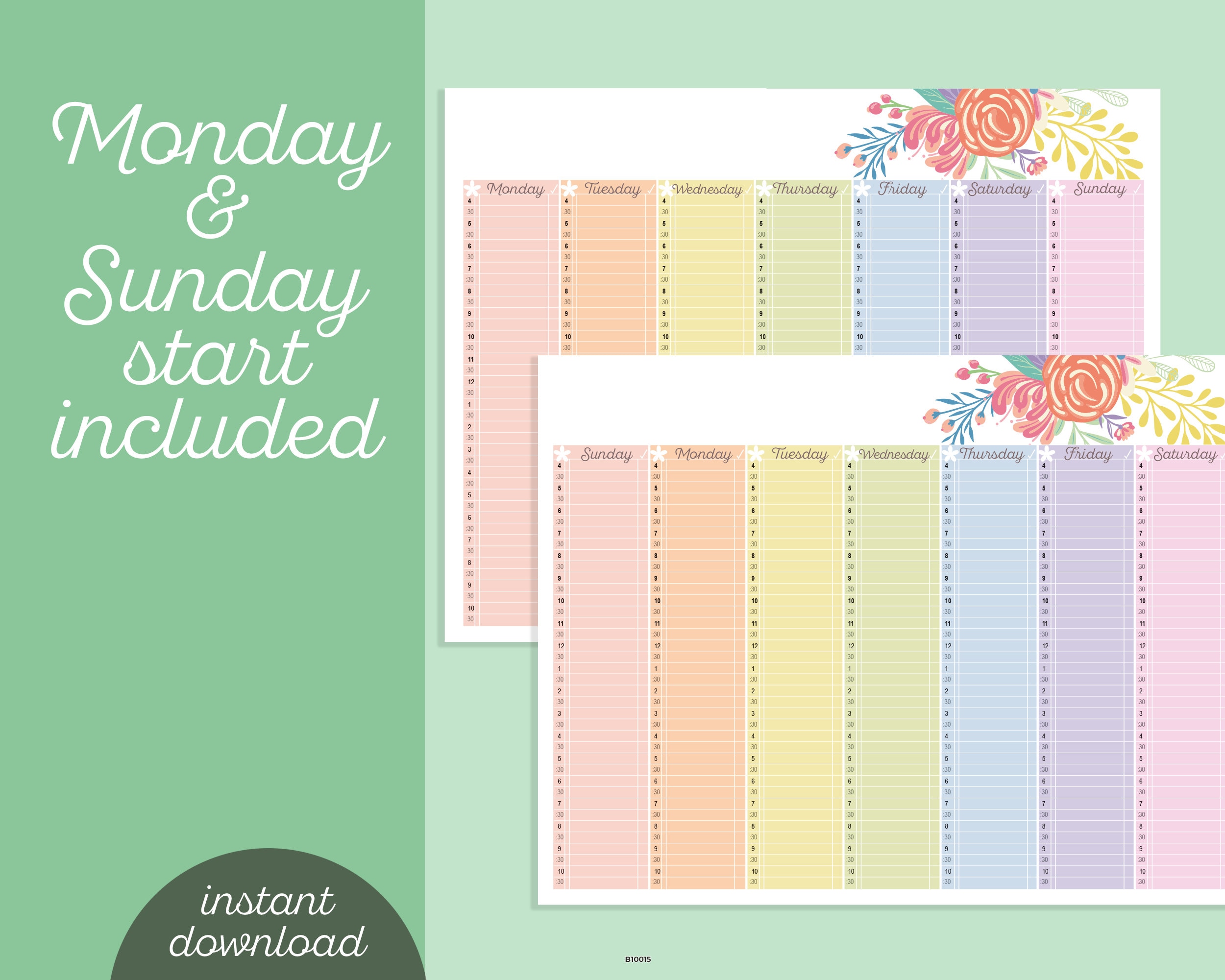 Time Blocking Planner, Daily Weekly to Do List Schedule, Time Box, Cute ...