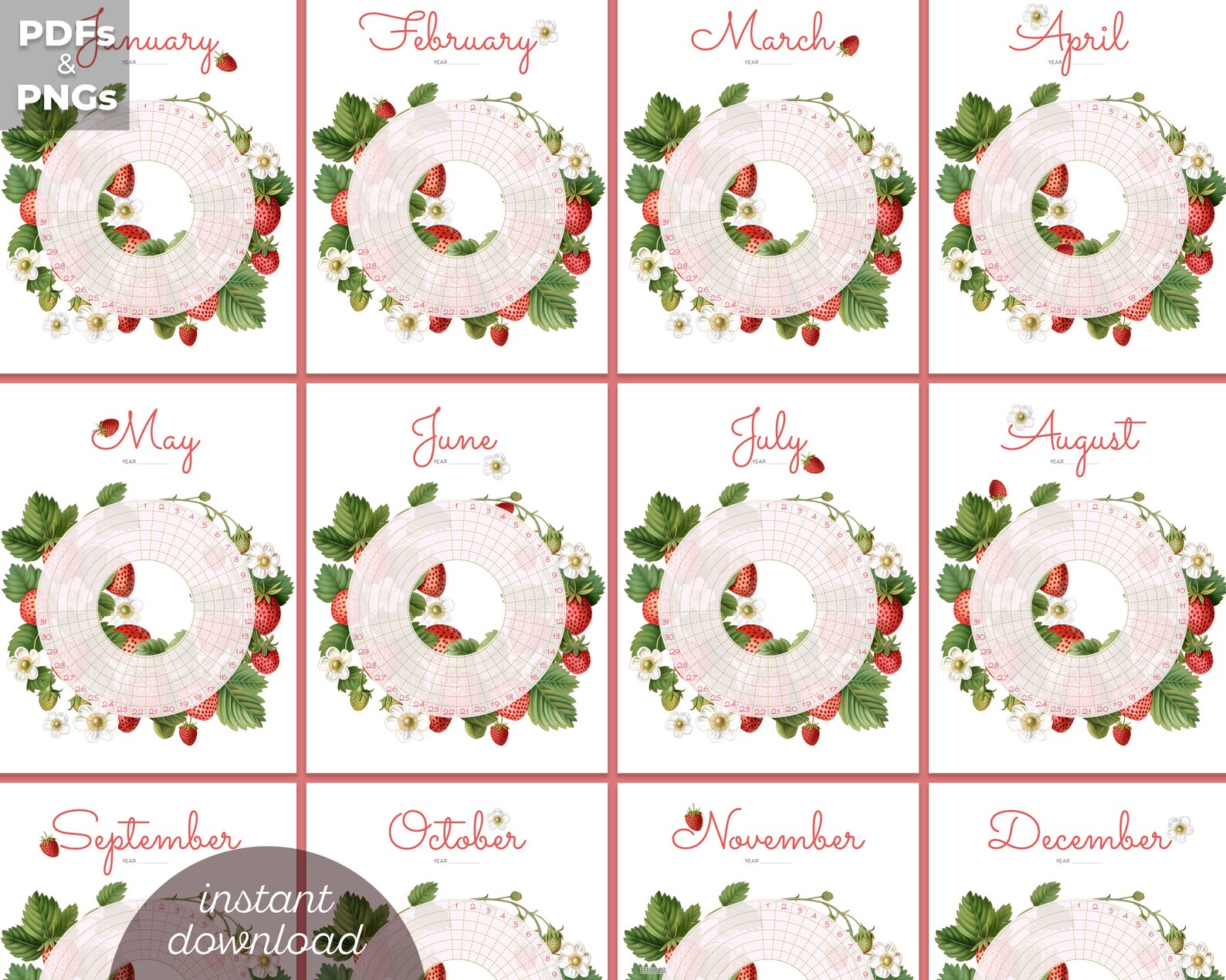 12-month Habit Tracker Bundle | Print & Digital Planner Template ...