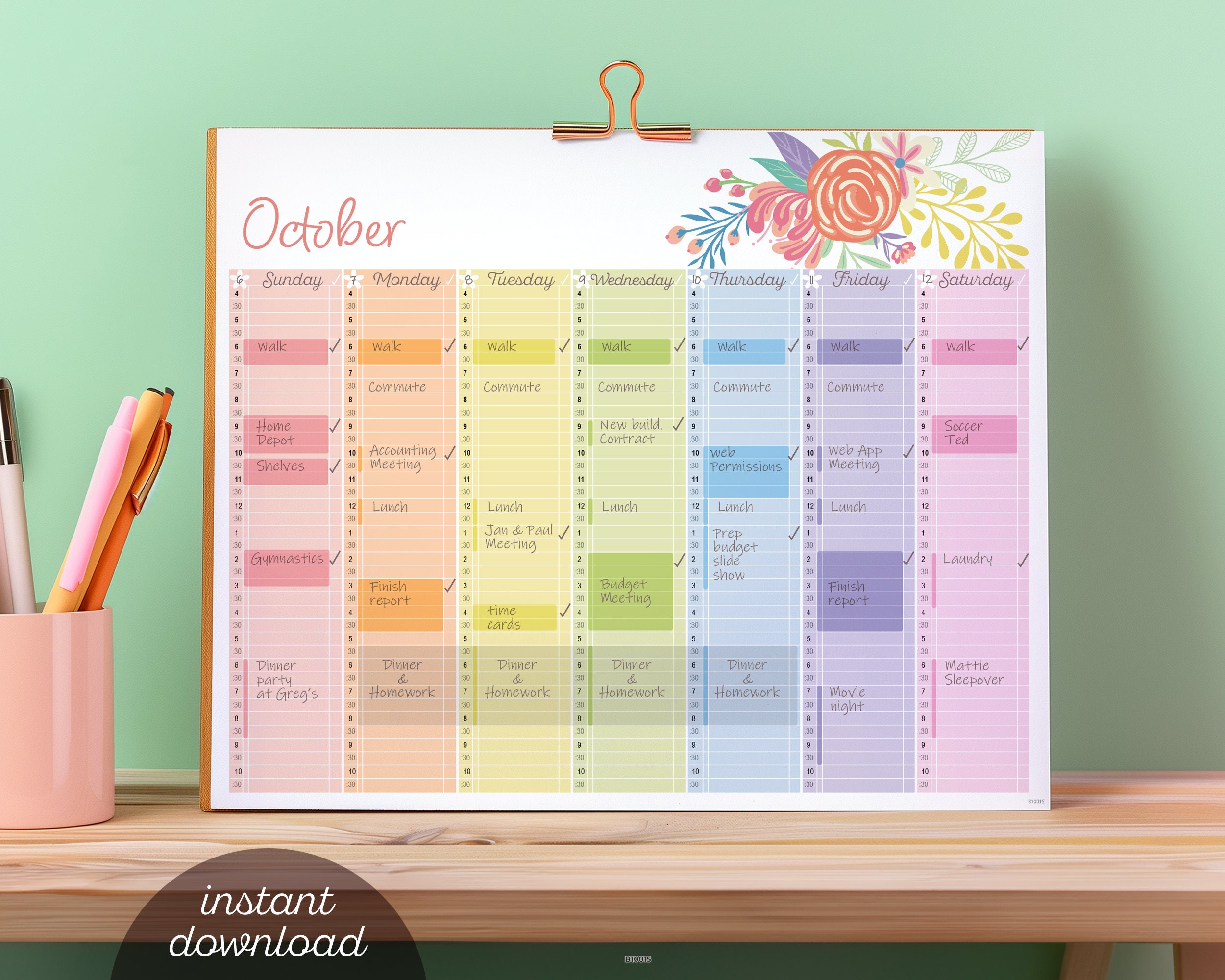 Time Blocking Planner, Daily Weekly to Do List Schedule, Time Box, Cute ...