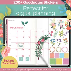Digital Sticker Bundle, Aesthetic Stickers for Goodnotes Digital ...