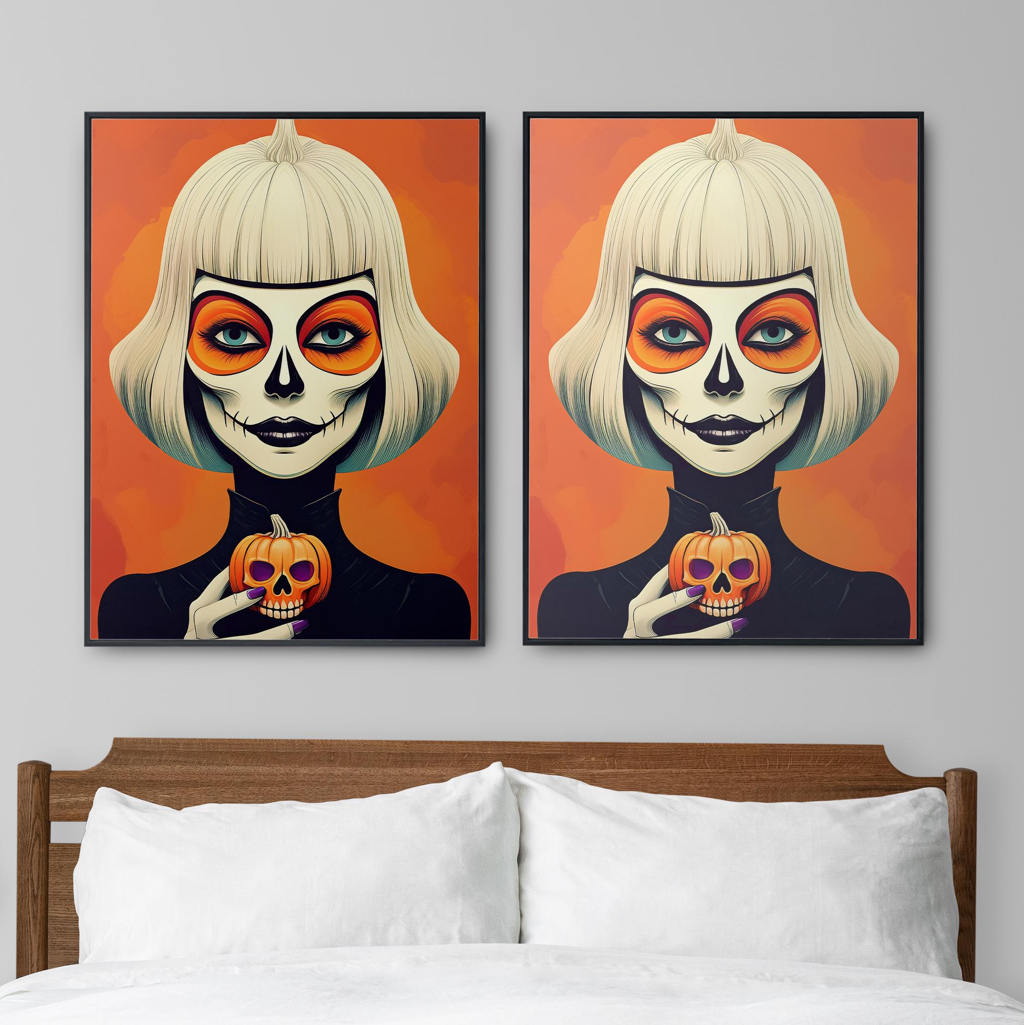 Happy Halloween Printable Wall Poster Spooky Halloween Sign Witches ...