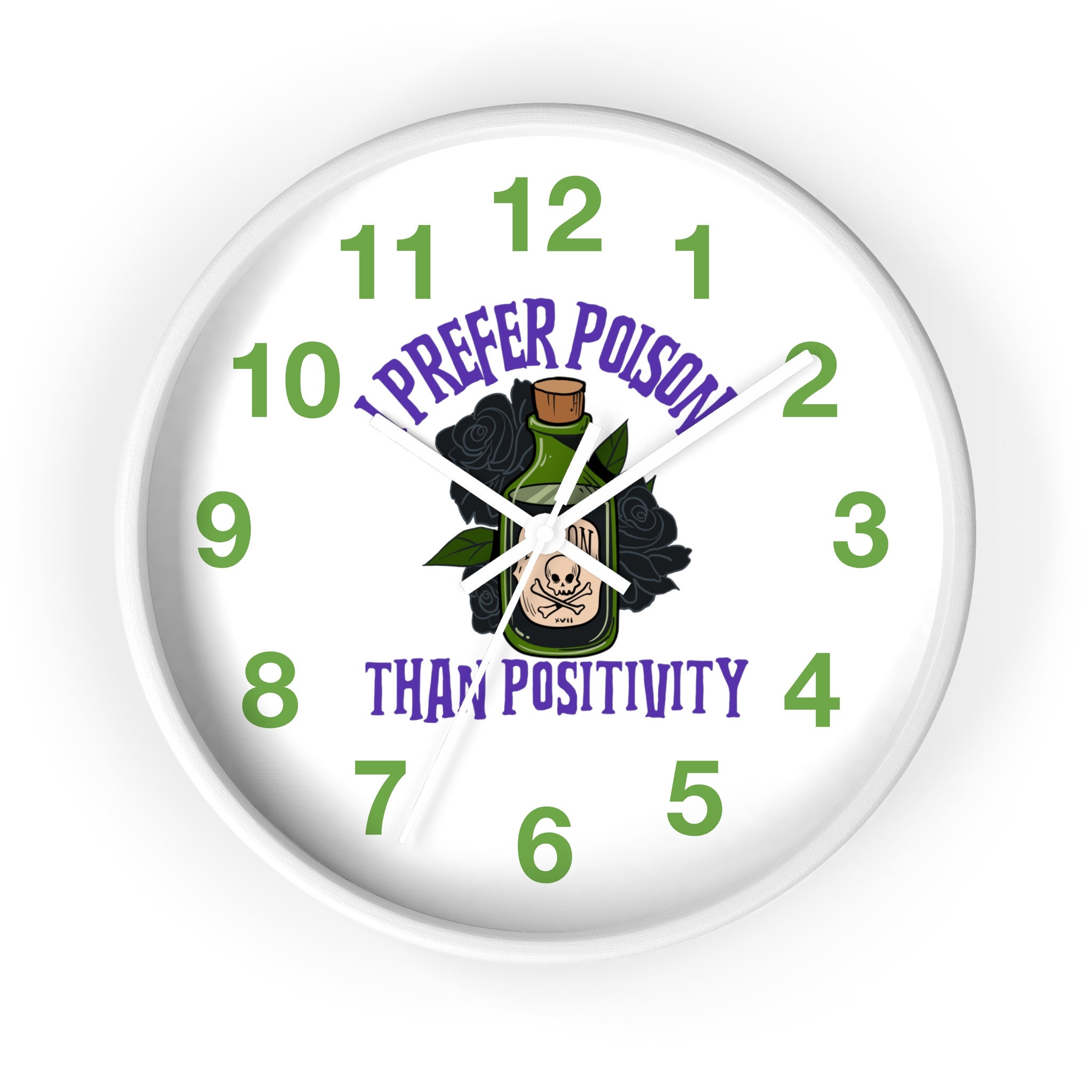 Quirky Poison Potion Wall Clock - Embrace Darkness with Style sold by ...