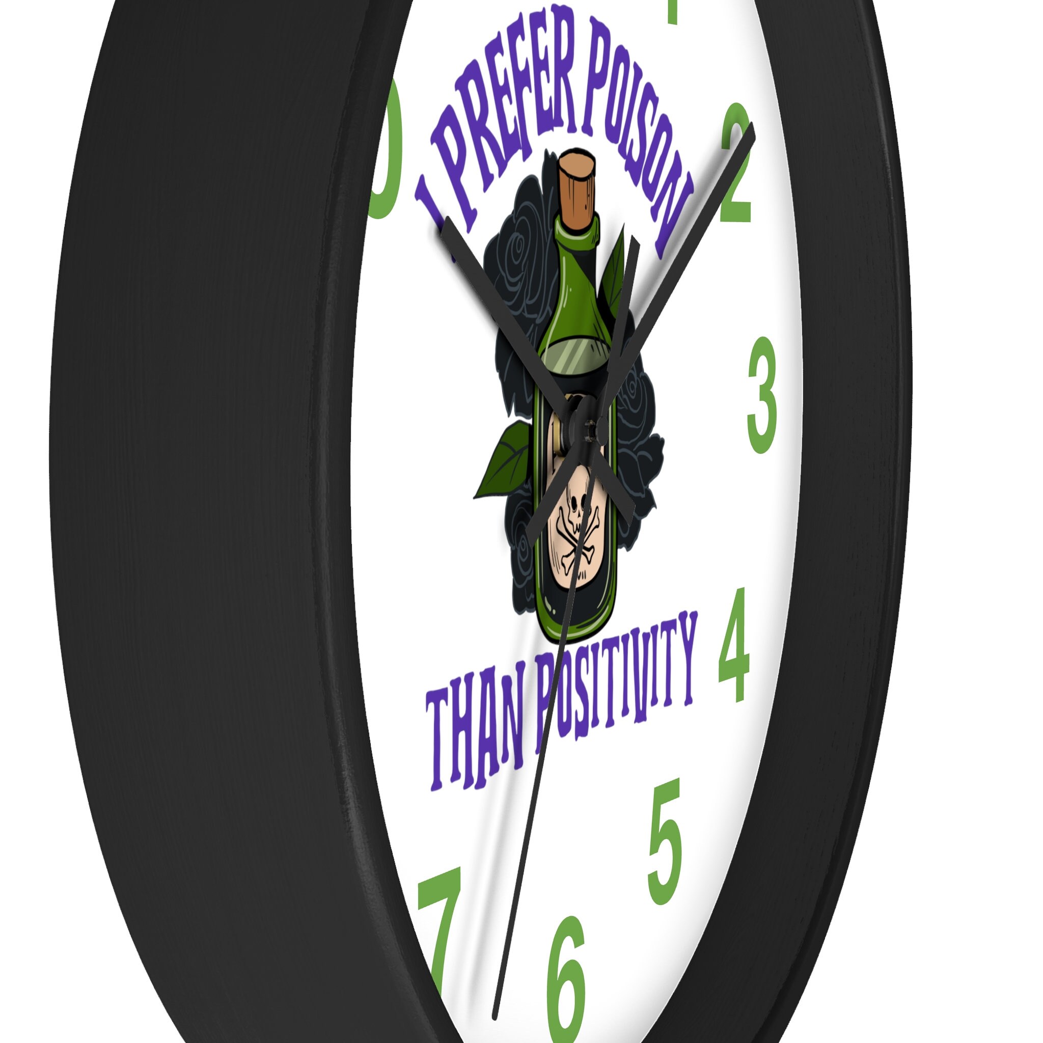 Quirky Poison Potion Wall Clock - Embrace Darkness with Style sold by ...