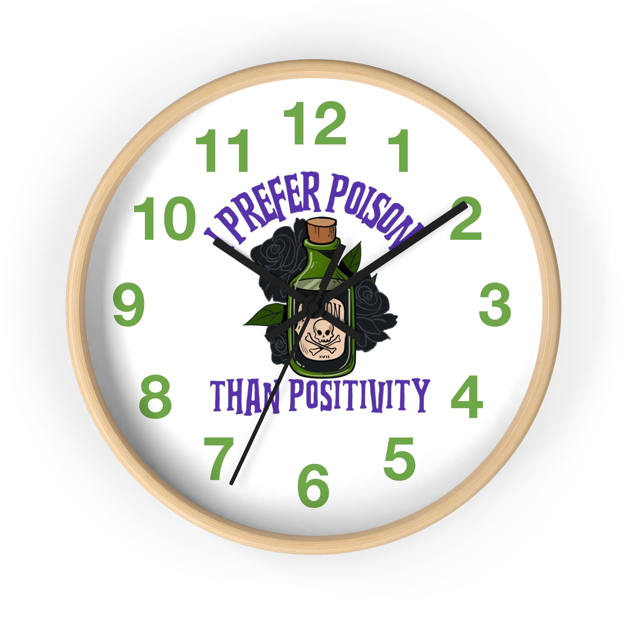 Quirky Poison Potion Wall Clock - Embrace Darkness with Style sold by ...