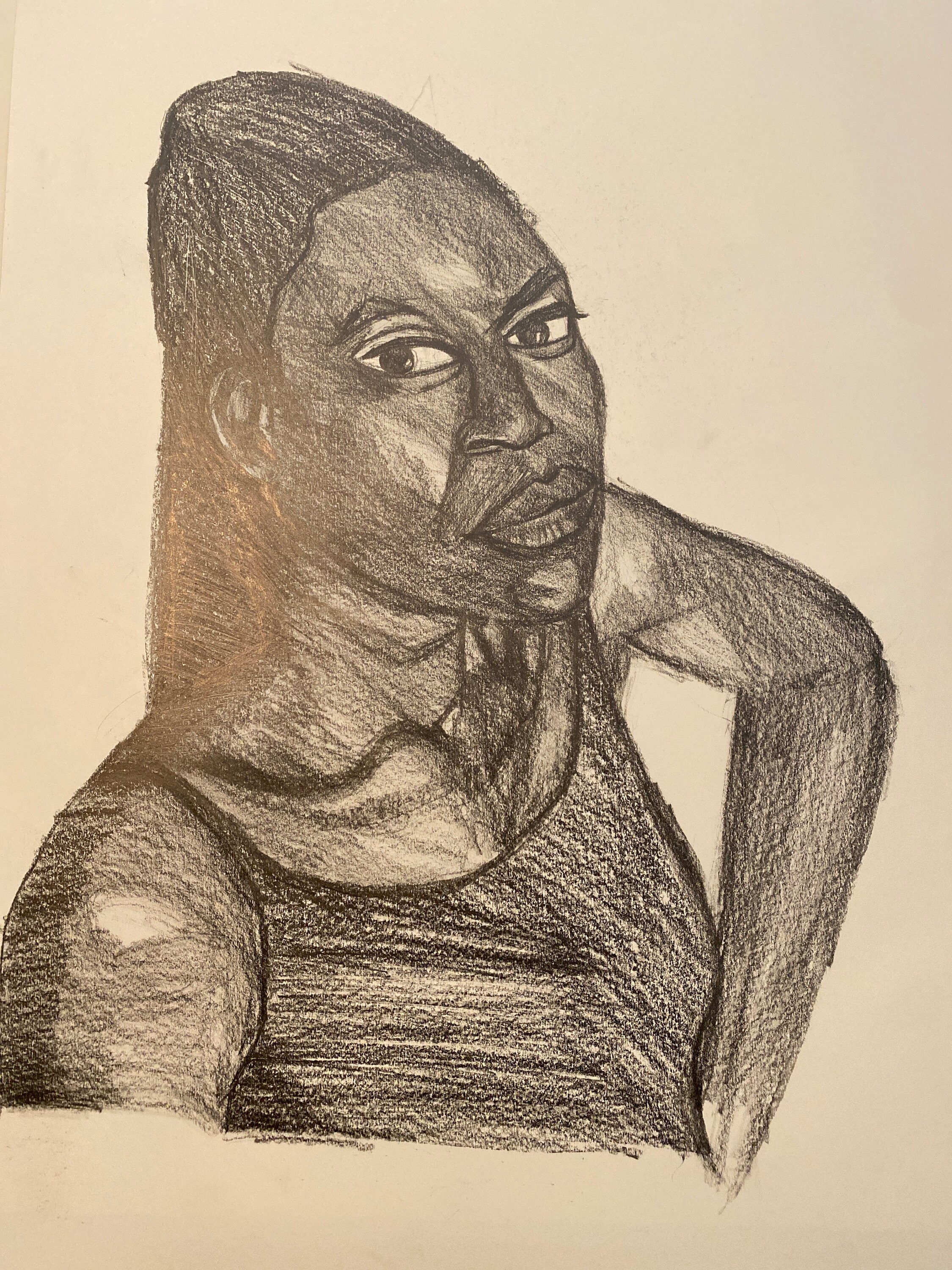 Dark Pencil Drawing of a Strong Woman - Etsy