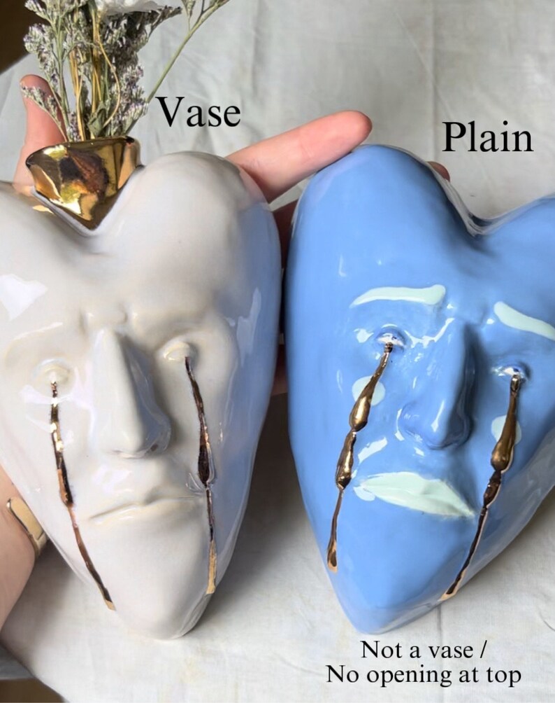 Crying Heart | Handmade Ceramic Wall Art - Etsy