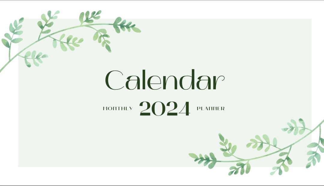 2024 Digital Calendar PDF - Etsy