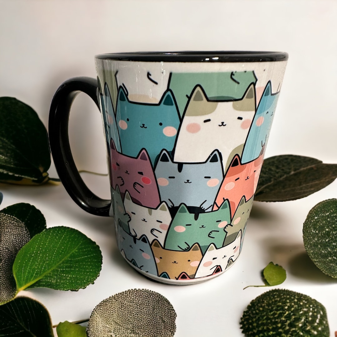 Cat Mug, Cute Cat Mug, Cat Coffee Mug - Etsy