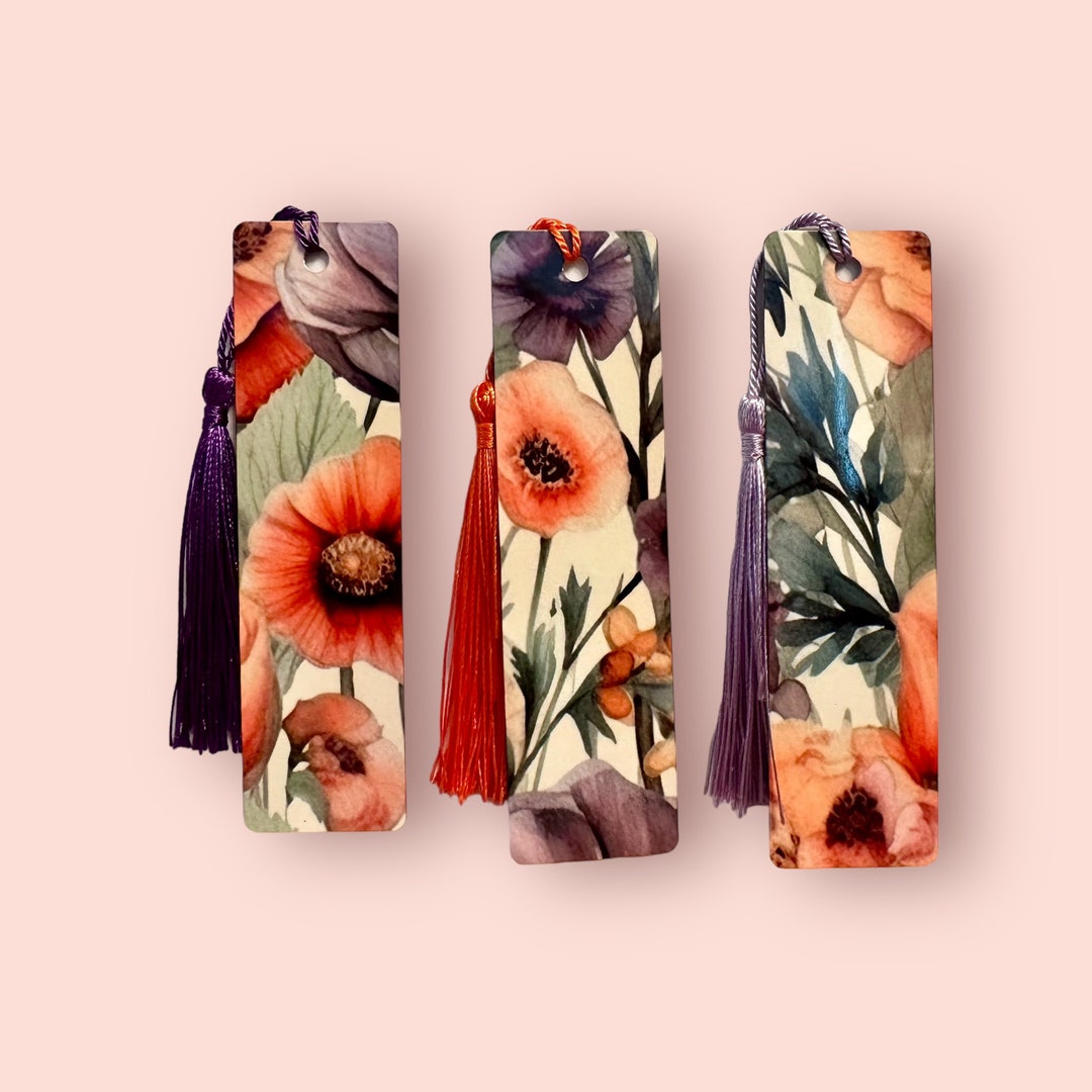 Metal Bookmark, Floral Bookmarks, Pretty Bookmarks - Etsy