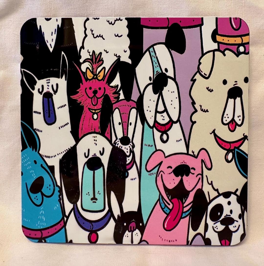 Dog Coasters Cute Dog Coasters Dog Faces - Etsy