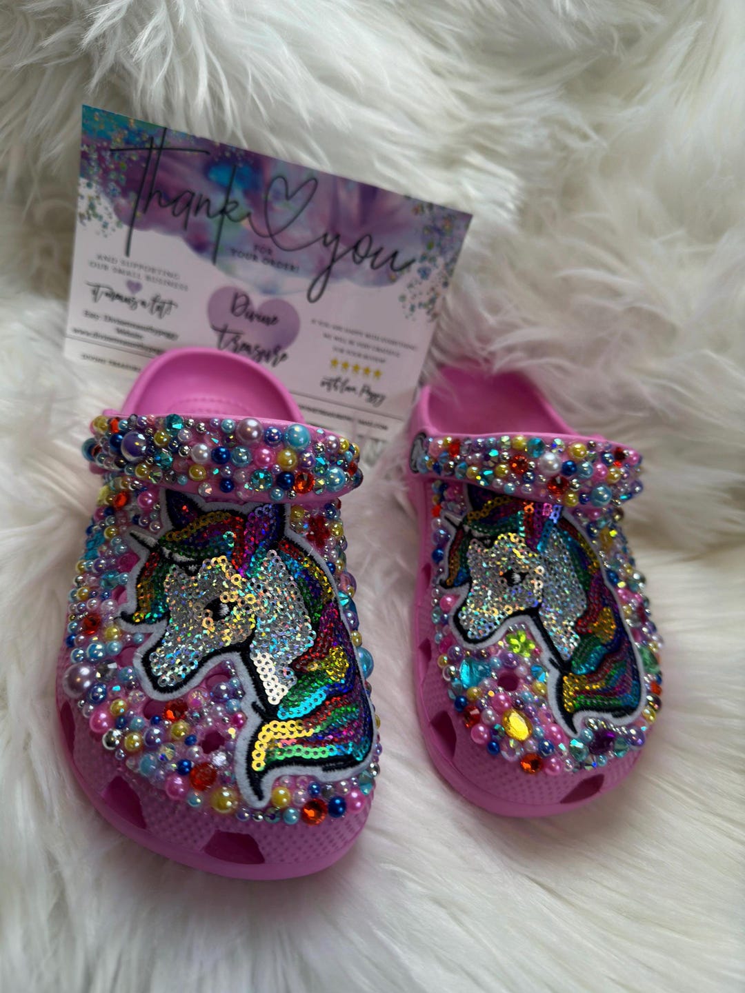 Unicorn Inspired Bling Crocs - Etsy